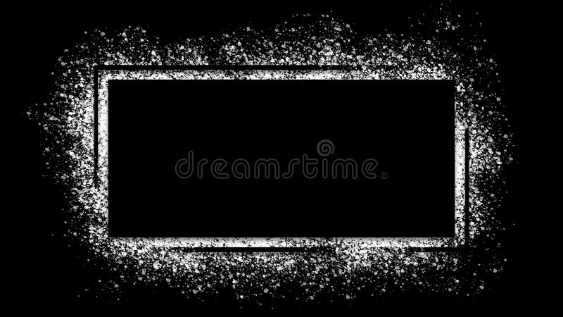 White Paint Splatter Around a Black Frame, Stop Motion Animation on a ...