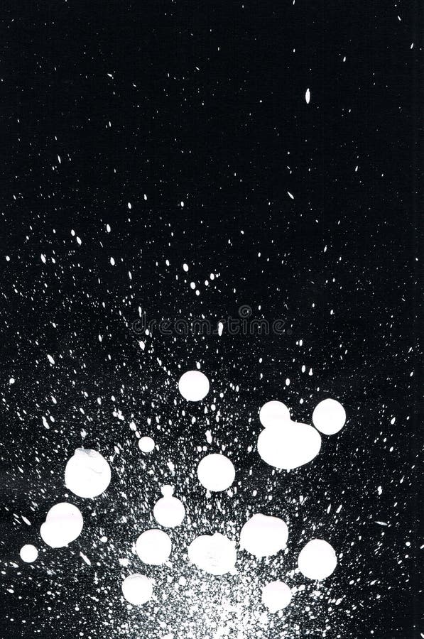 White Paint Splatter on Black Background Stock Illustration ...