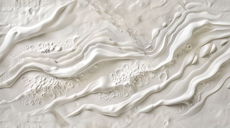 White Paint Texture with a Pattern of Grass and Leaves. Background for ...