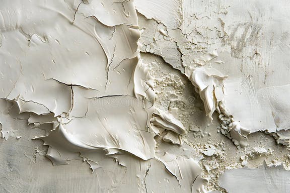 White Paint on a Wall with Some Rough Cuts, High Quality, High ...