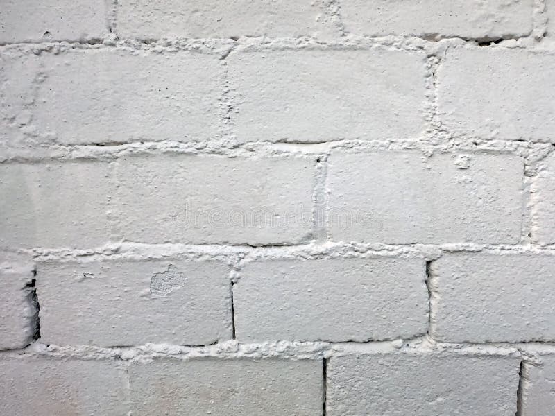 White Painted Brick Wall Texture for Backgrounds Stock Illustration ...