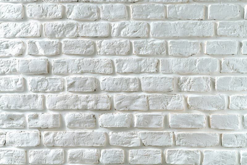 White Painted Brick Wall Texture, Construction, Interior Stock ...