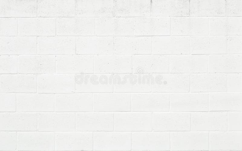 White Painted Concrete Block Wall for Background Stock Photo - Image of ...
