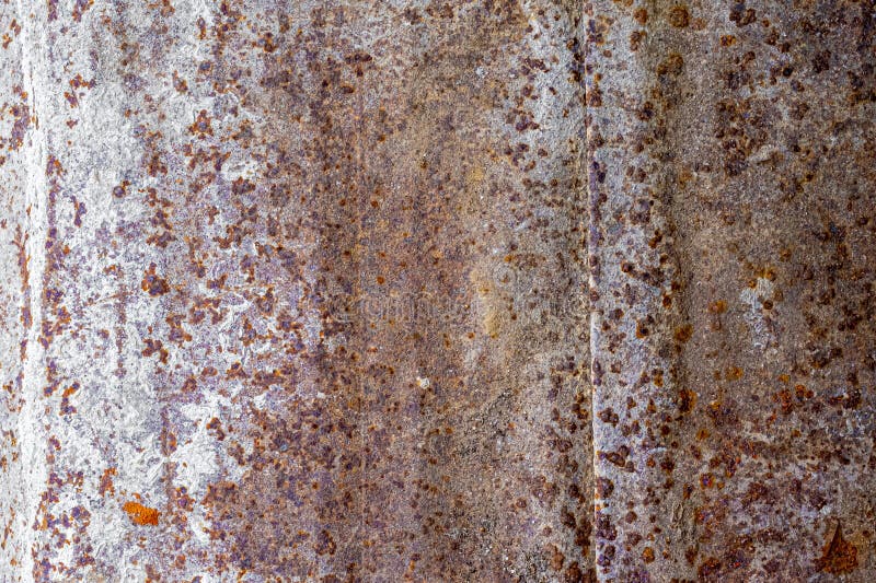Painted Metal Panel Covered in Rust Grunge Texture Stock Image - Image ...