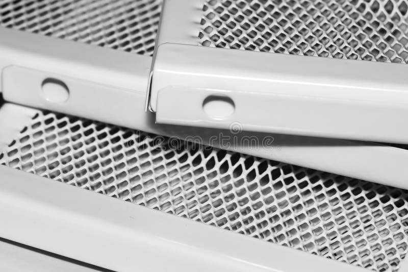 White Painted Metal Racks of the Shelf Stock Photo - Image of cupboard ...