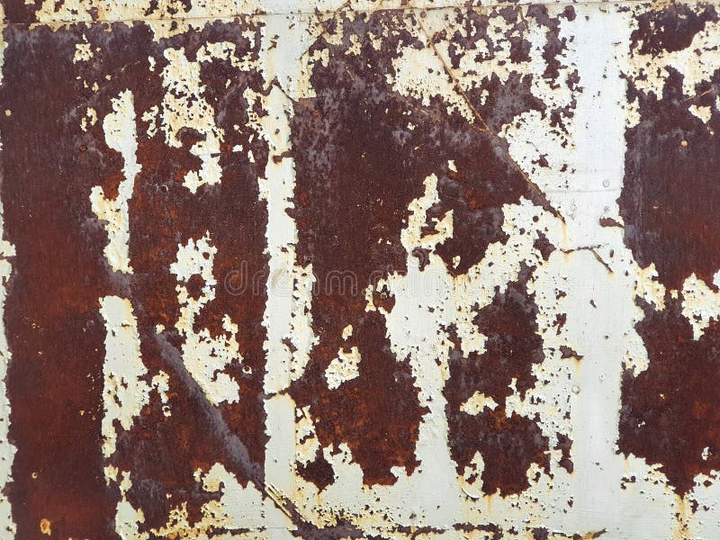White Painted Metal Texture with Rust. Rusty Metal Background Stock ...