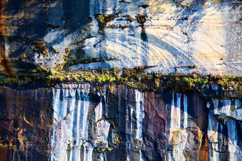 White Painted Stone at Pictured Rocks National Park Background Asset ...