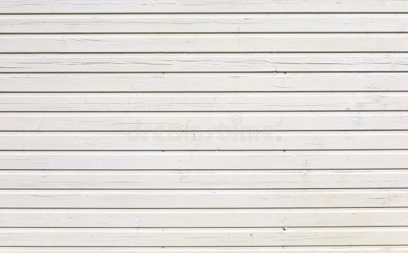 White Painted Wood Paneling with Horizontal Strips Under the Sunlight ...