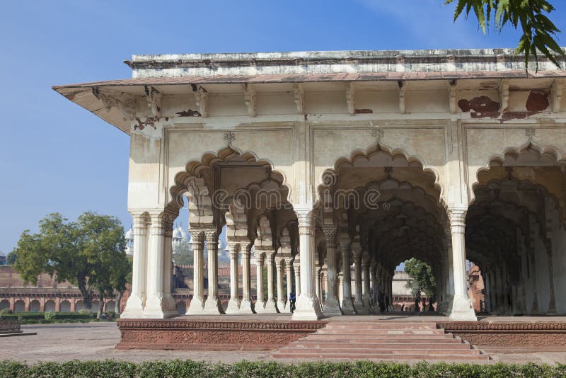 The White Palace in the Red Fort. Agra Stock Image - Image of ...