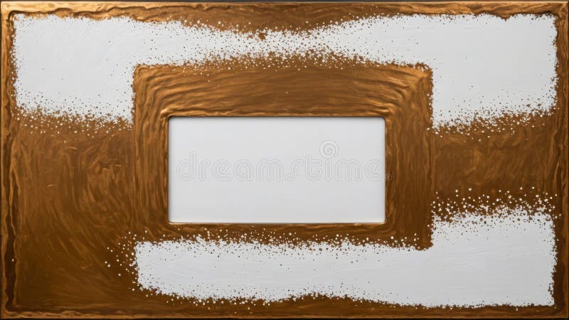 White Panel with Bronze Textured Border, Featuring a Dynamic and ...
