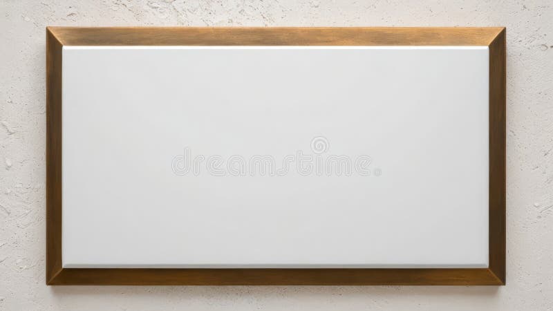 White Panel with a Brown Border on a Textured Surface, Offering a ...