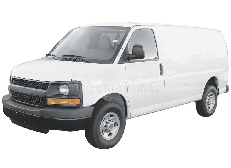 White Panel Van stock image. Image of industrial, isolated - 5986351