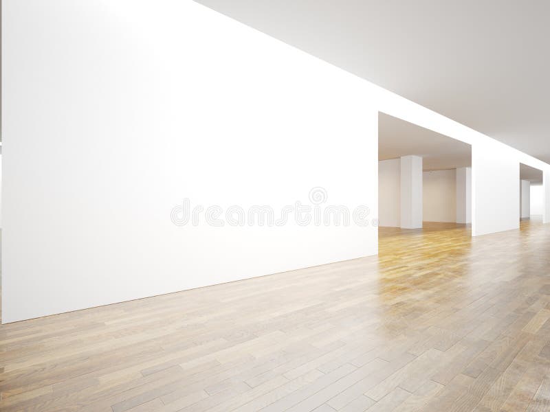 White Panoramic Wall in Museum Interior with Stock Photo - Image of ...