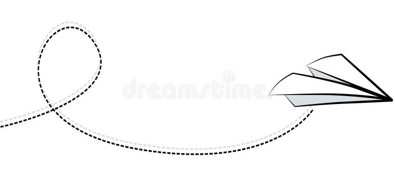 White paper airplane. stock vector. Illustration of airplane - 19203157