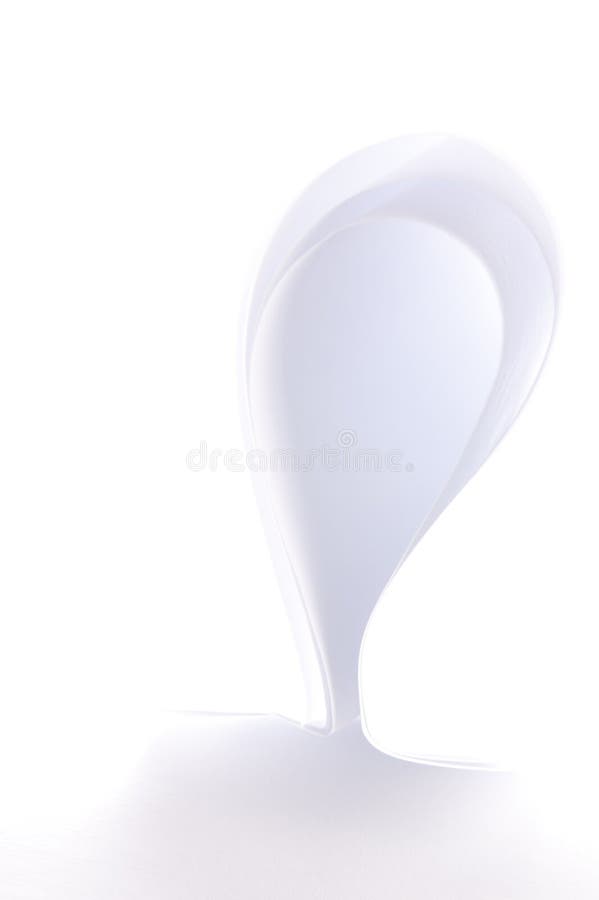 White Paper on White Background, High Key Exposure, Highly Abstract ...