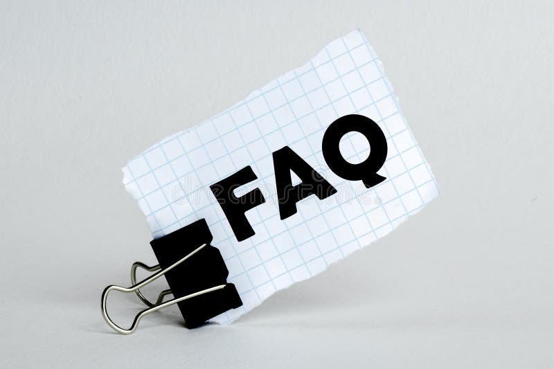 White Paper on the White Background with Text FAQ Stock Photo - Image ...