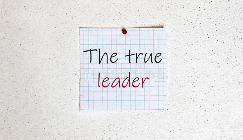 White Paper on the White Background with Text the True Leader Stock ...