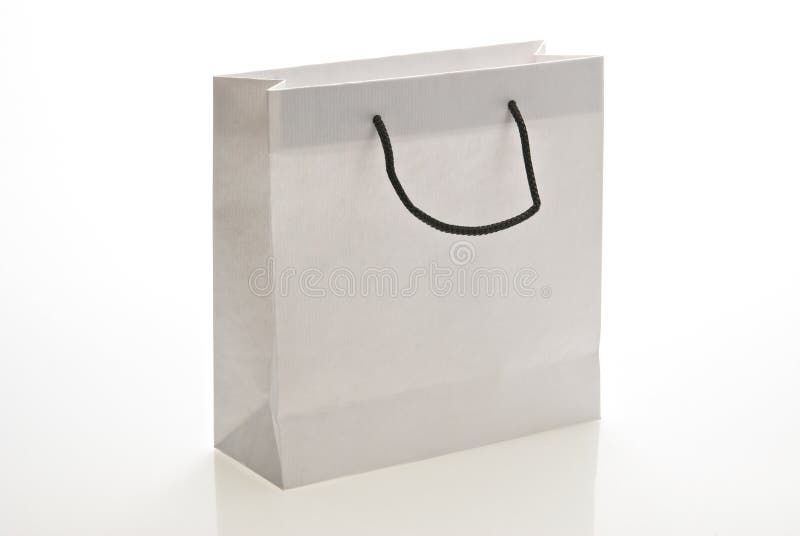 Black and white paper bag stock photo. Image of merchandise - 54623806