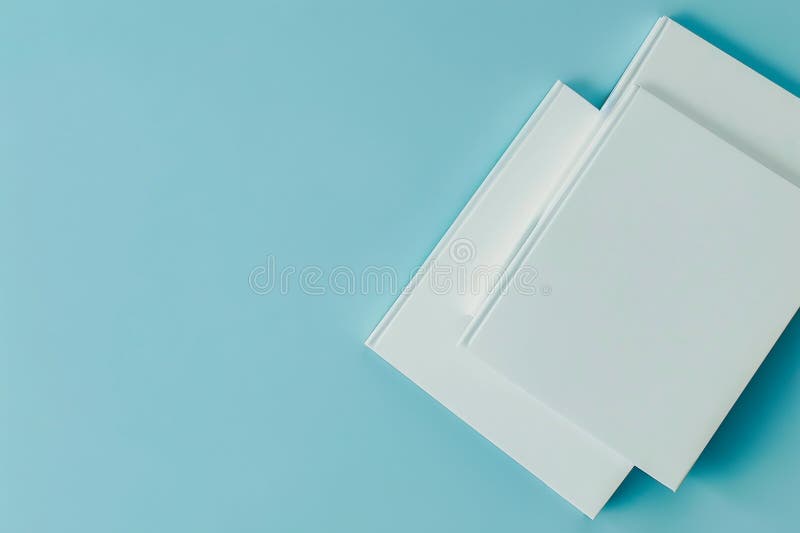 White Paper on a Blue Background Stock Photo - Image of sheet, blue ...