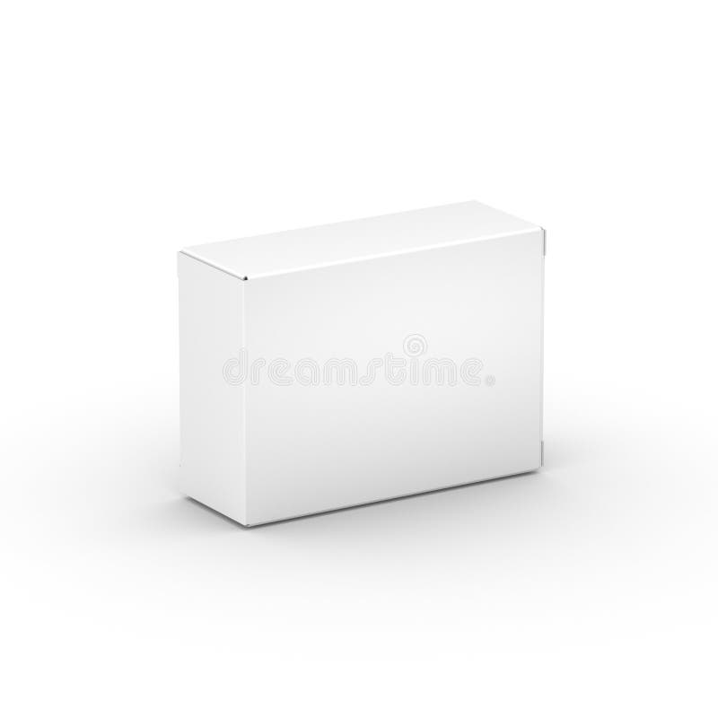 White paper box stock illustration. Illustration of rendering - 102983842