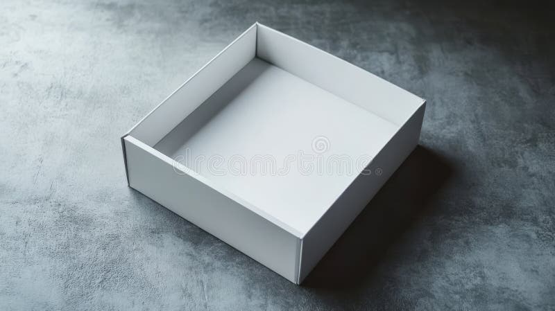 White Paper Box Mockup on Minimalistic Background Stock Illustration ...