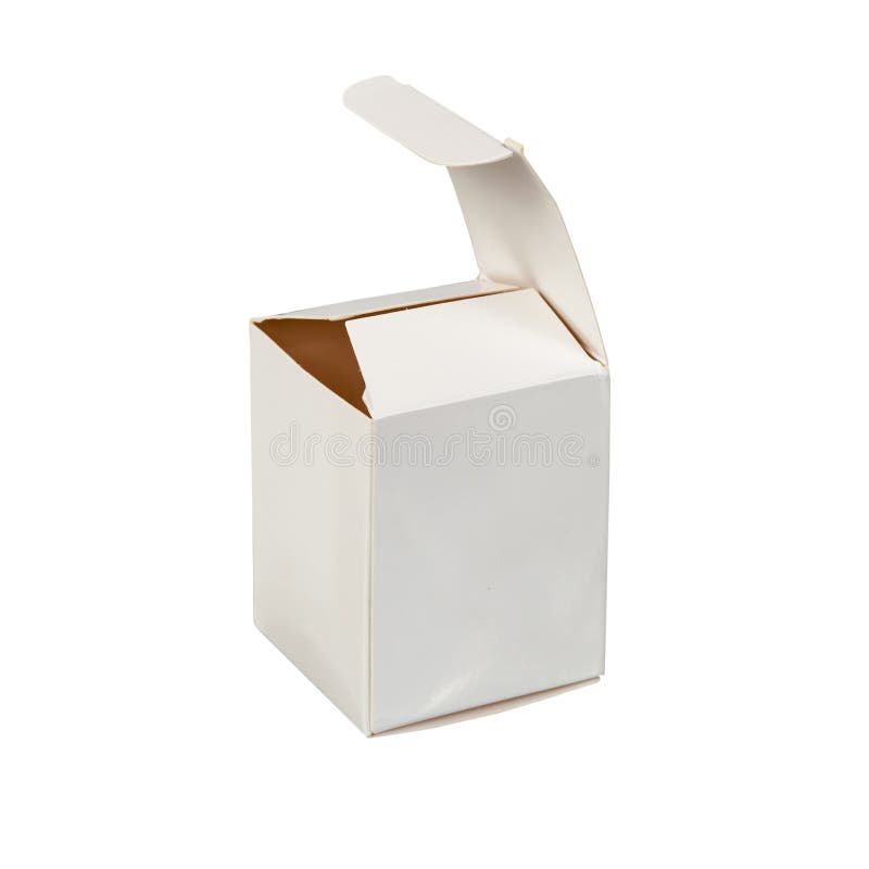White Paper Box or Mockup Ready for Your Design. Box Perspective. Box ...