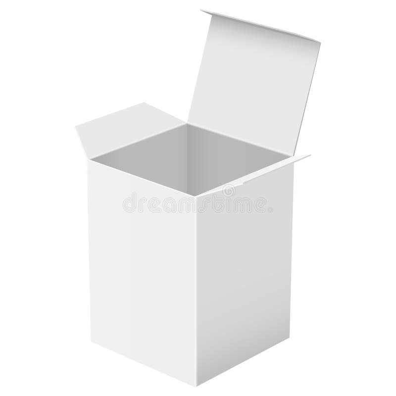 White Paper Box. Open and Closed Stock Vector - Illustration of white ...