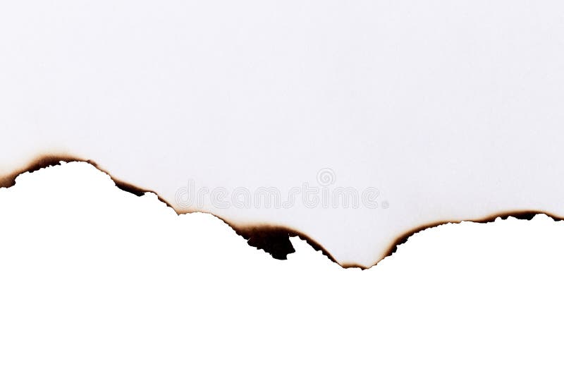 Paper burned on white stock photo. Image of black, blank - 149608410