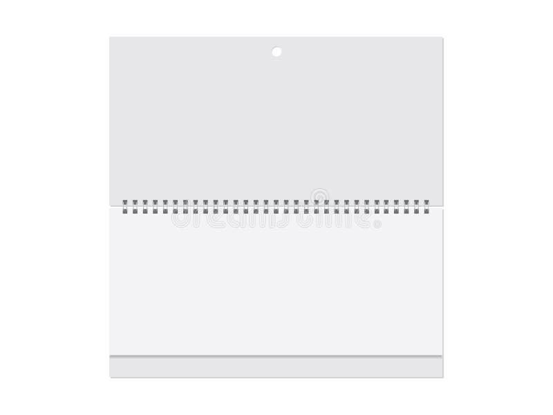 A White Paper Calendar Stands on the Table Stock Vector - Illustration ...