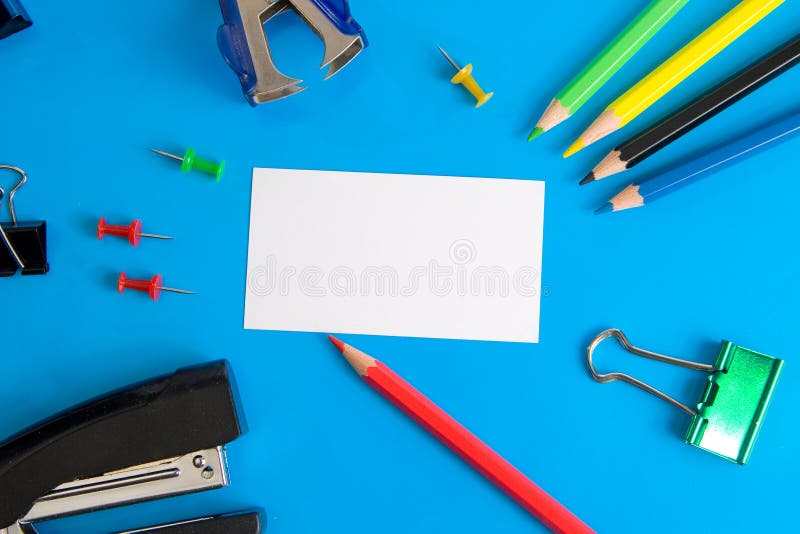 White Paper Card and Stationery Stock Photo - Image of holder, card ...