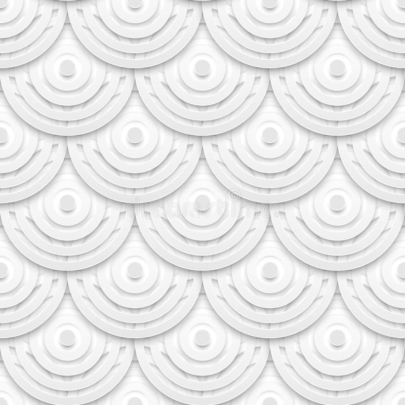 White Paper Circles Seamless Pattern Stock Vector - Illustration of ...