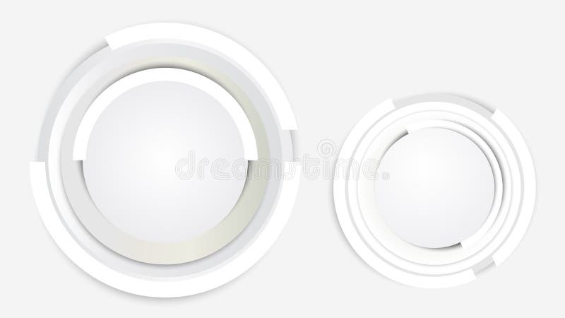 White Paper Circles Stacked in Two Patterns Stock Vector - Illustration ...