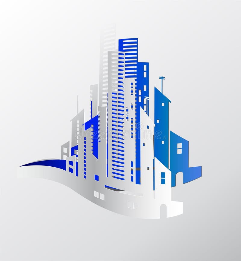 White paper city stock vector. Illustration of white - 29969757