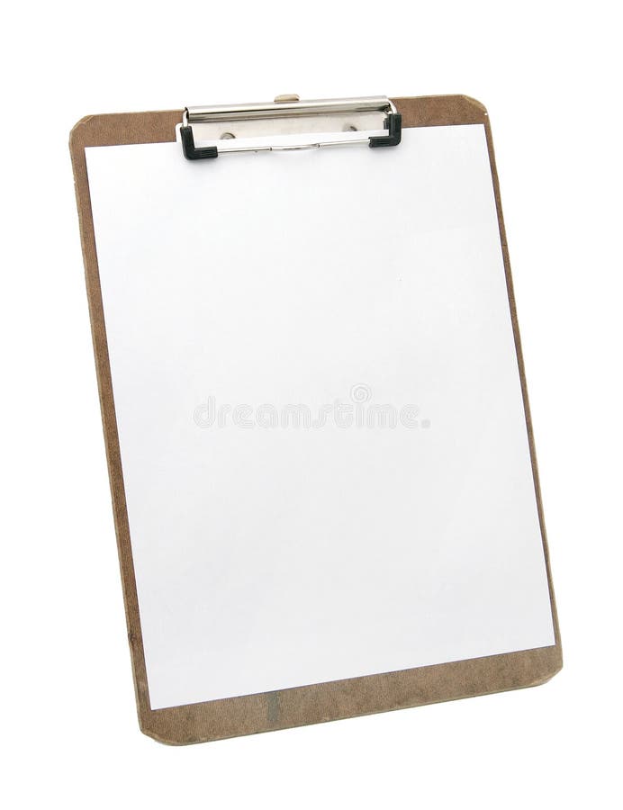 Clip board with paper stock image. Image of message, board - 3344309