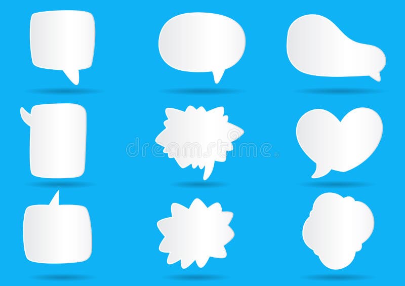 Paper Communication Bubbles Vector Stock Vector - Illustration of ...
