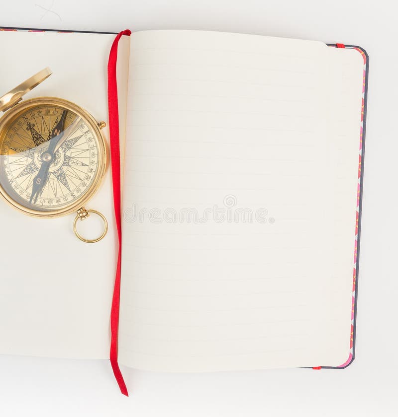 White Paper and Compass Template. Stock Photo - Image of note, blog ...