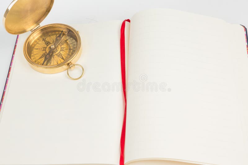White Paper and Compass Template. Stock Photo - Image of banner, blank ...