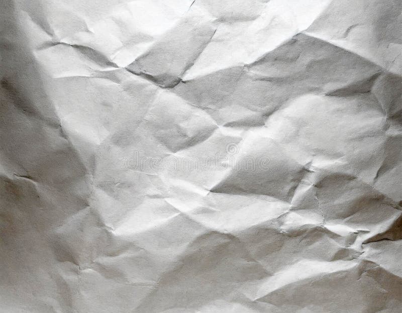 White Paper after Crumple Crush Document Empty Stock Image - Image of ...