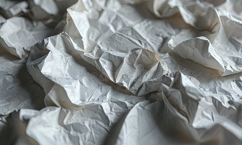 A White Paper is Crumpled Up and Has a Pattern of White and Brown ...