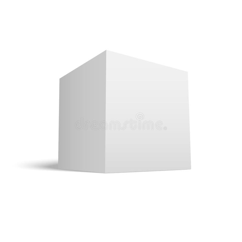 White Paper Cube with Shadow Stock Vector - Illustration of background ...