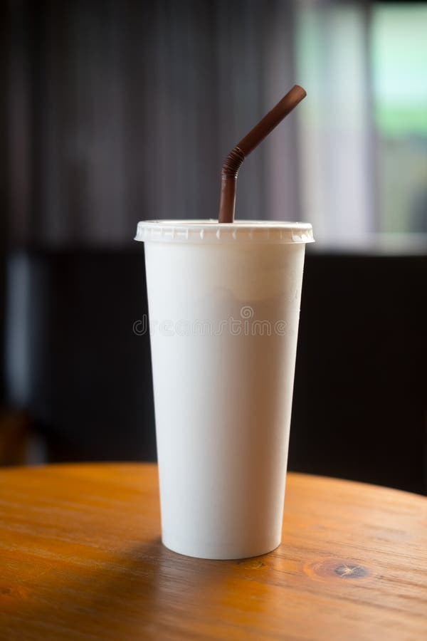 White Paper Cup with Drinking Straw Stock Image - Image of americano ...