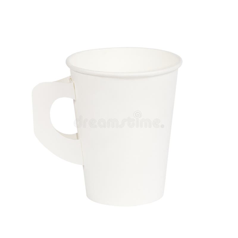 White Paper Cup isolated stock image. Image of plastic - 283402375