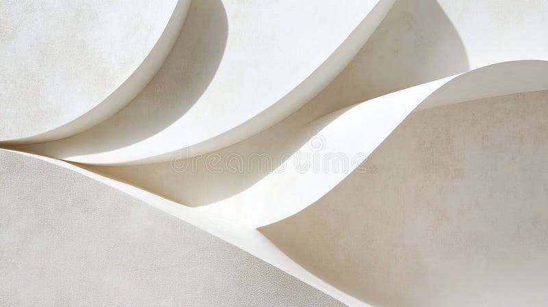 White Paper Curves, Abstract Texture, Sunlight, Studio, Design Stock ...
