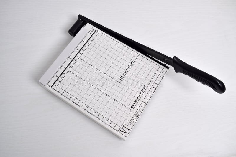 White Paper Cutter Isolated on White Background Stock Photo - Image of ...