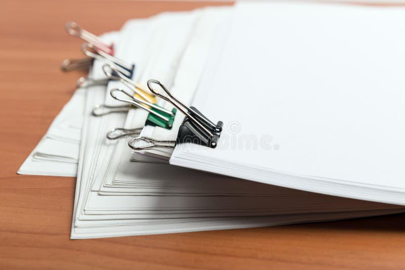 White Paper Document Template Stock Image - Image of desk, binder ...