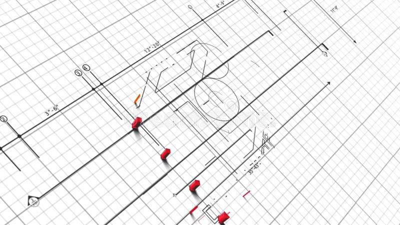 White Paper with a Drawing. Conditional Drawing Stock Illustration ...