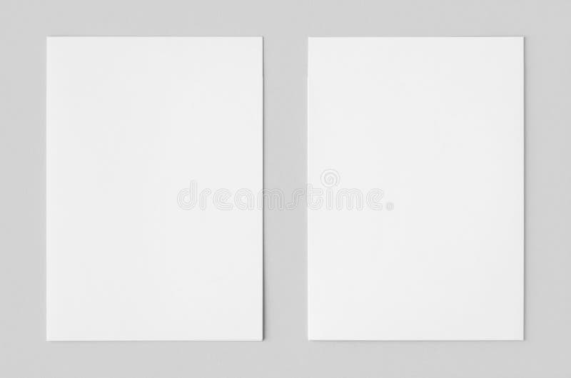 White Paper File Folder Mockup., Cover and Backside Stock Image - Image ...