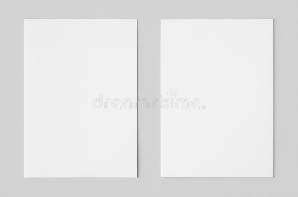 White Paper File Folder Mockup., Cover and Backside Stock Image - Image ...