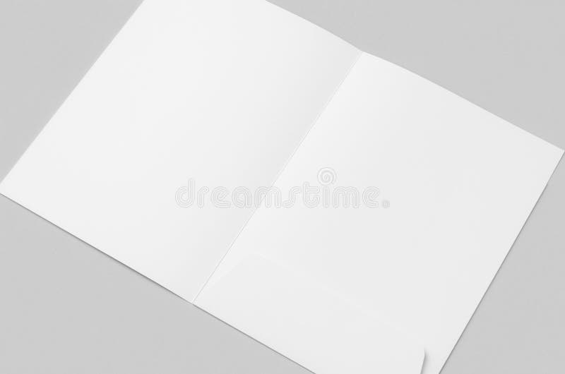 White Paper File Folder Mockup., Inside Closeup Stock Image - Image of ...