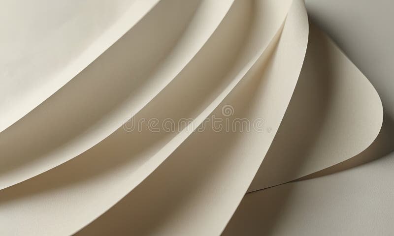 A White Paper is Folded in Half and Has a Crease in the Middle. Stock ...